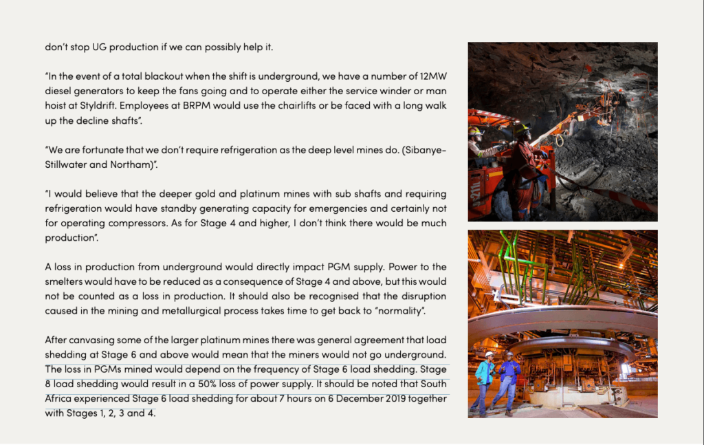 Impact of SA's Energy Crisis on Supply of Platinum Group Metals ...